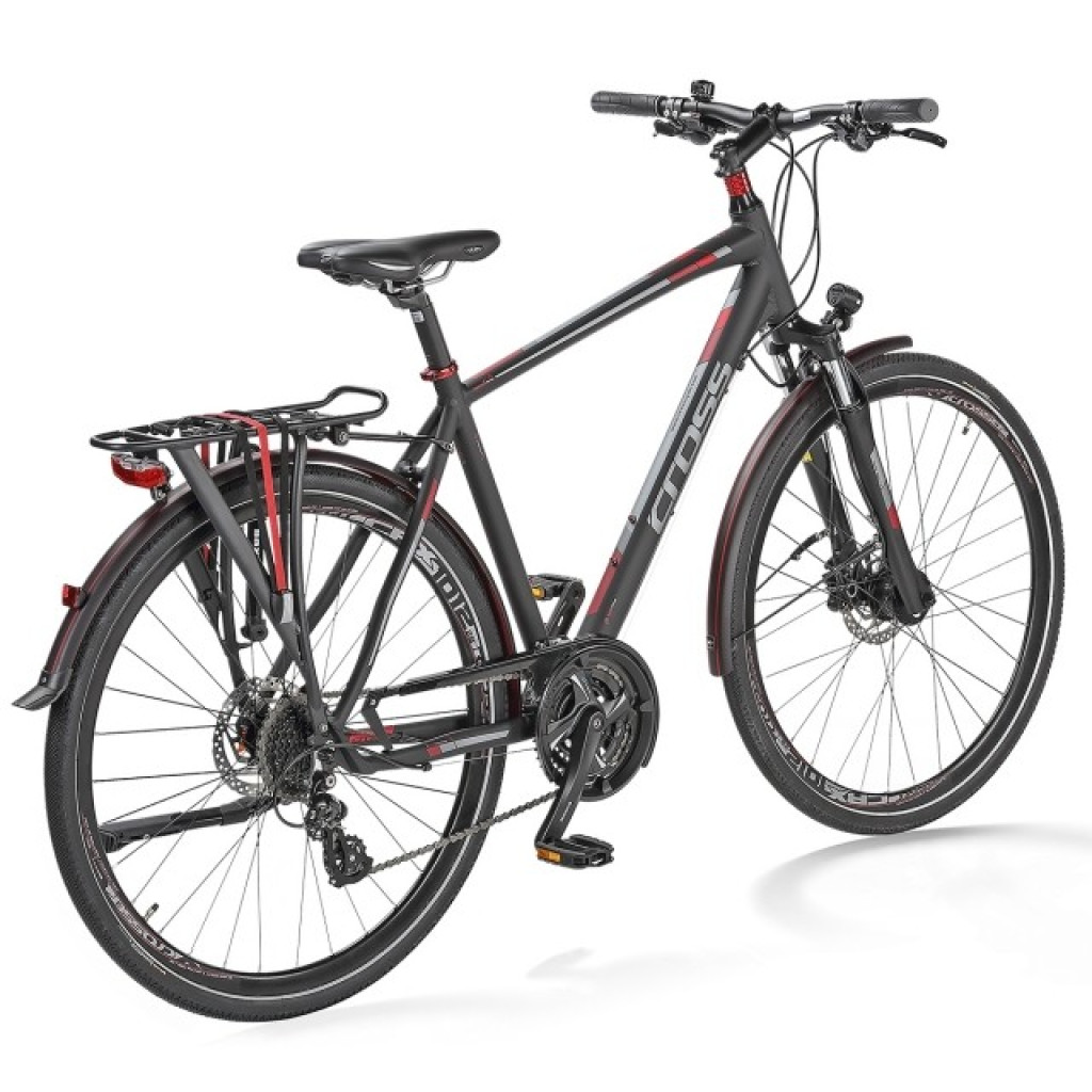 Велосипед Cross Travel Man Trekking 28", 520 мм, черен